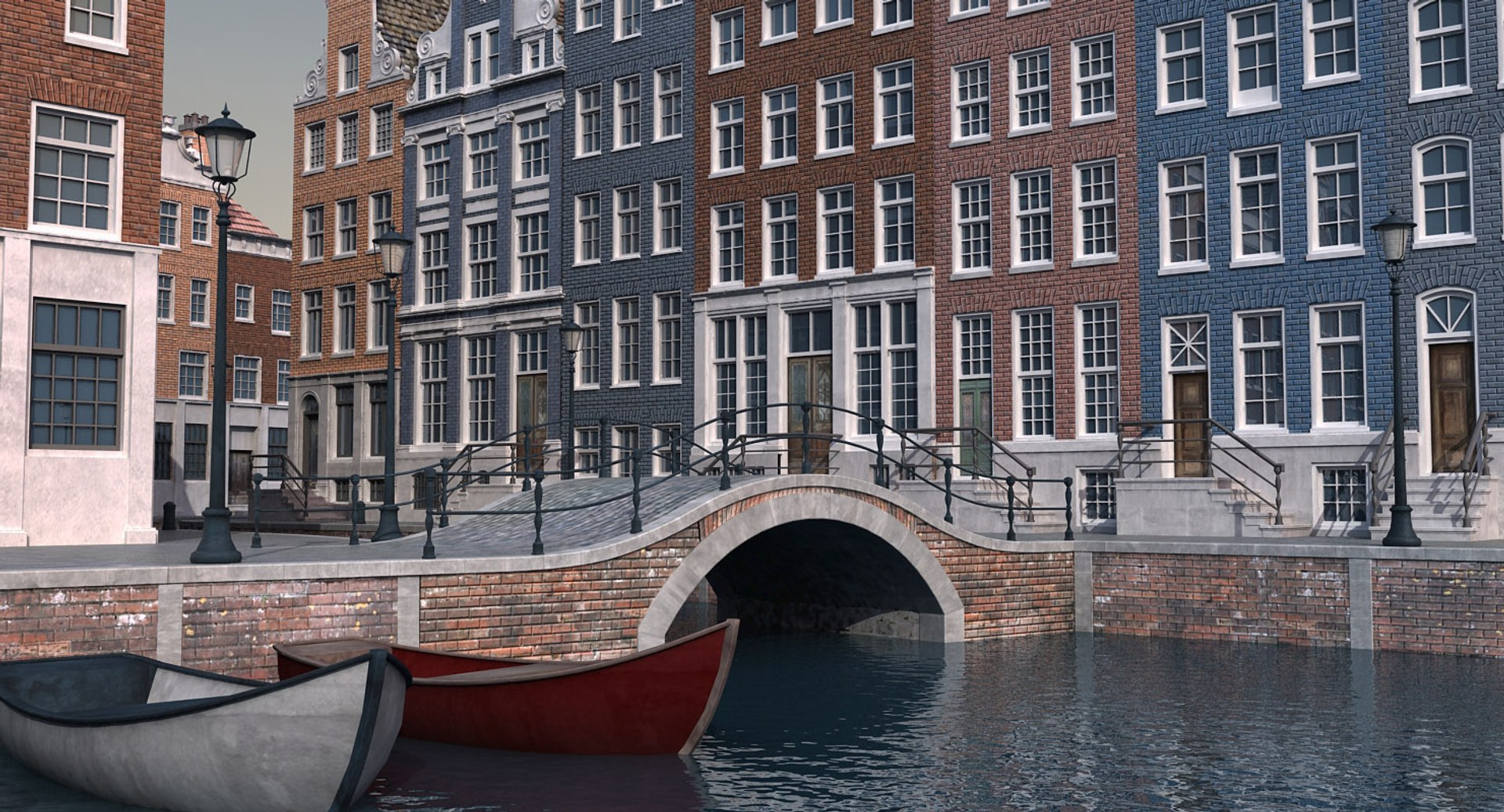 Amsterdam scene 3D model - TurboSquid 1197716