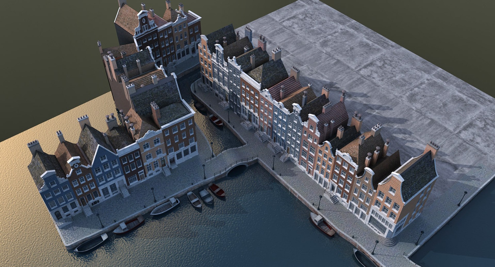 Amsterdam scene 3D model - TurboSquid 1197716