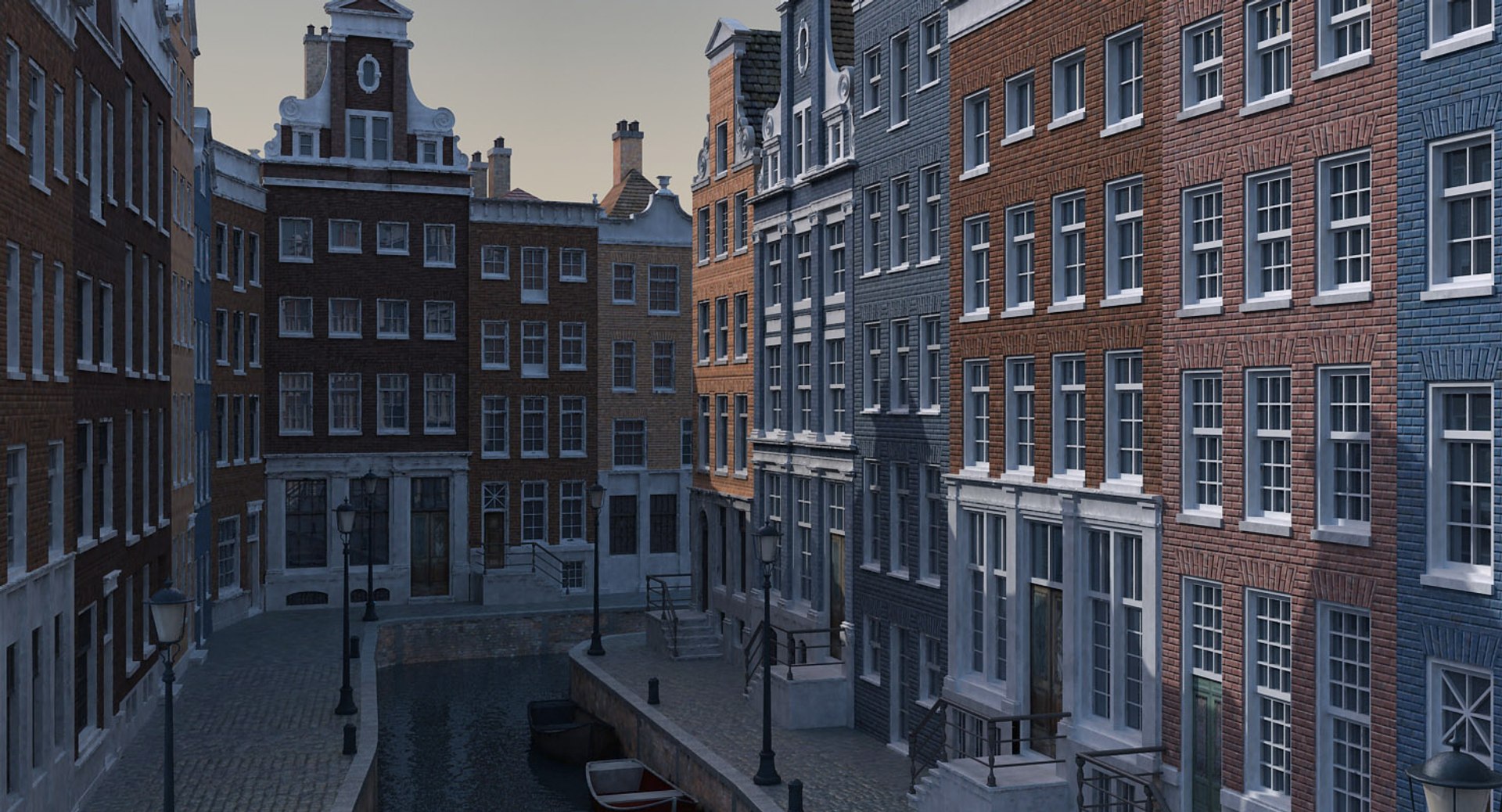 Amsterdam scene 3D model - TurboSquid 1197716