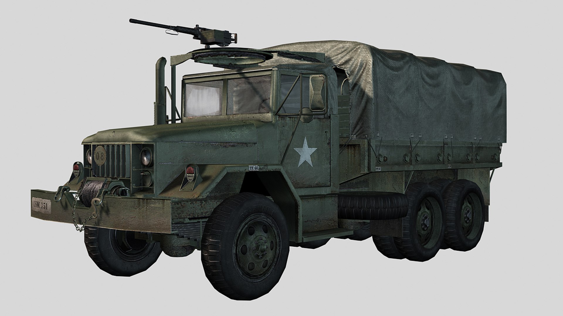 M35a2 Military Cargo Truck 3d Max