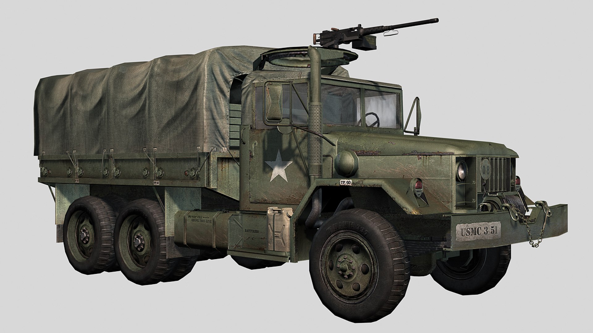 M35a2 Military Cargo Truck 3d Max