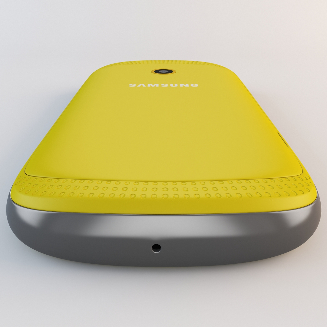 obj yellow samsung galaxy cellphone