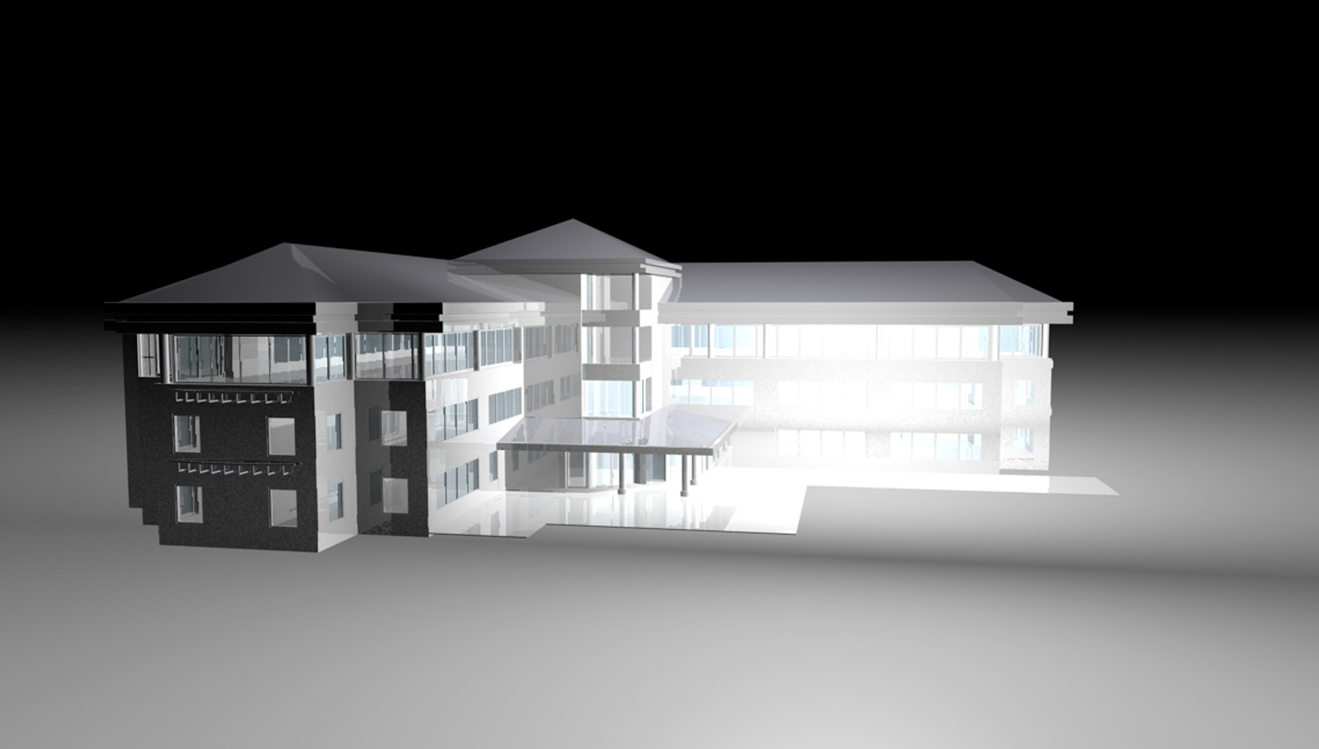 3d Model Corporate Building
