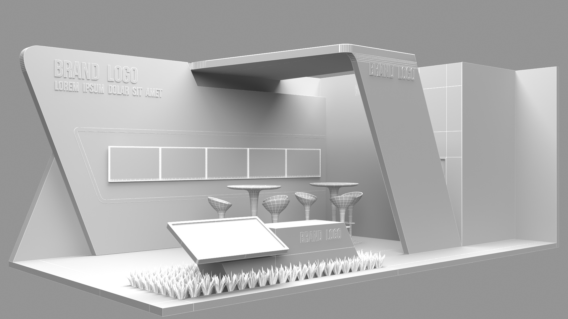 3D stand advertising - TurboSquid 1620849