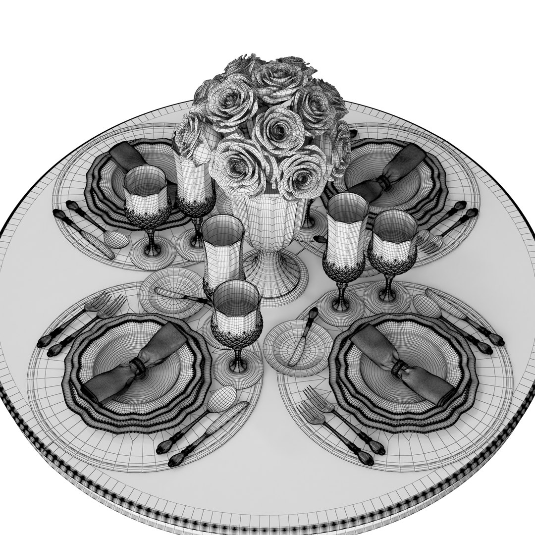 Classic Table Model - TurboSquid 1433972