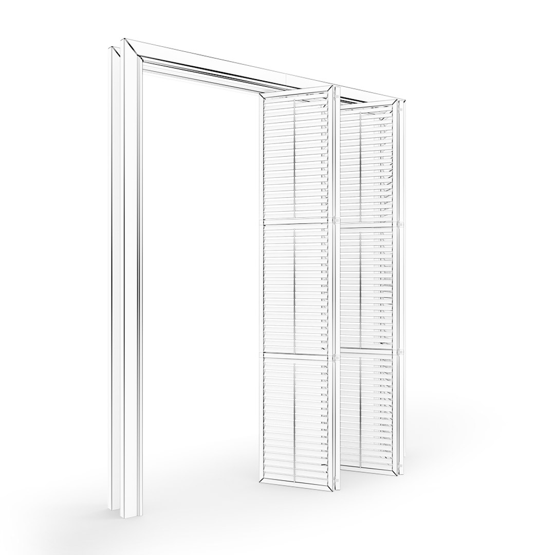 3D Interior Folding Shutter Door - TurboSquid 1589317