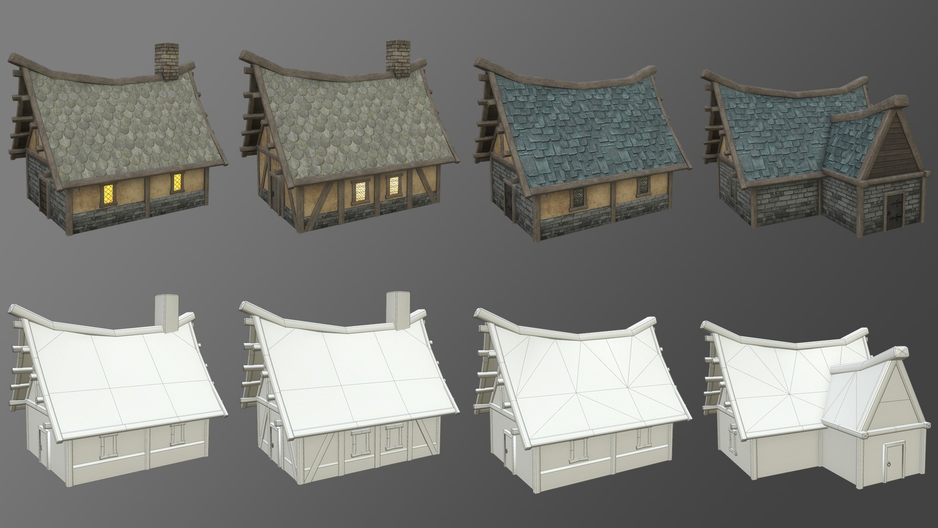 3d House Props Games Model