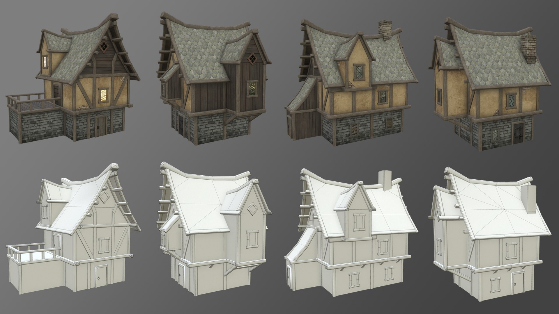 3d House Props Games Model