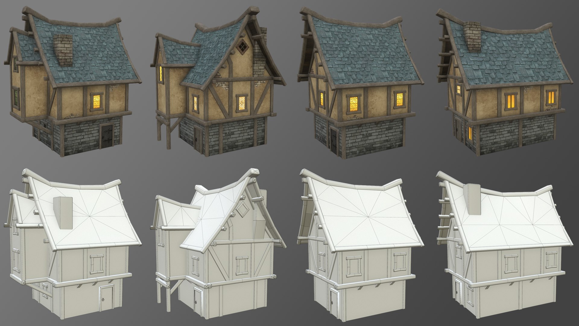 3d House Props Games Model