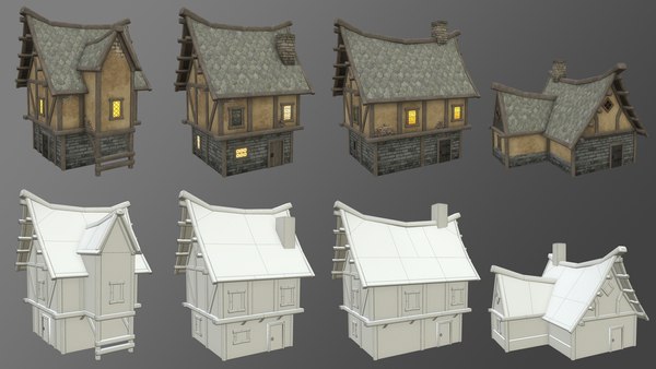 3d house props games model