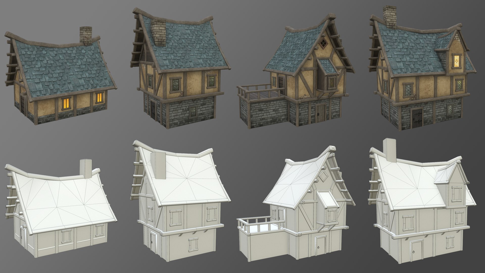 3d House Props Games Model