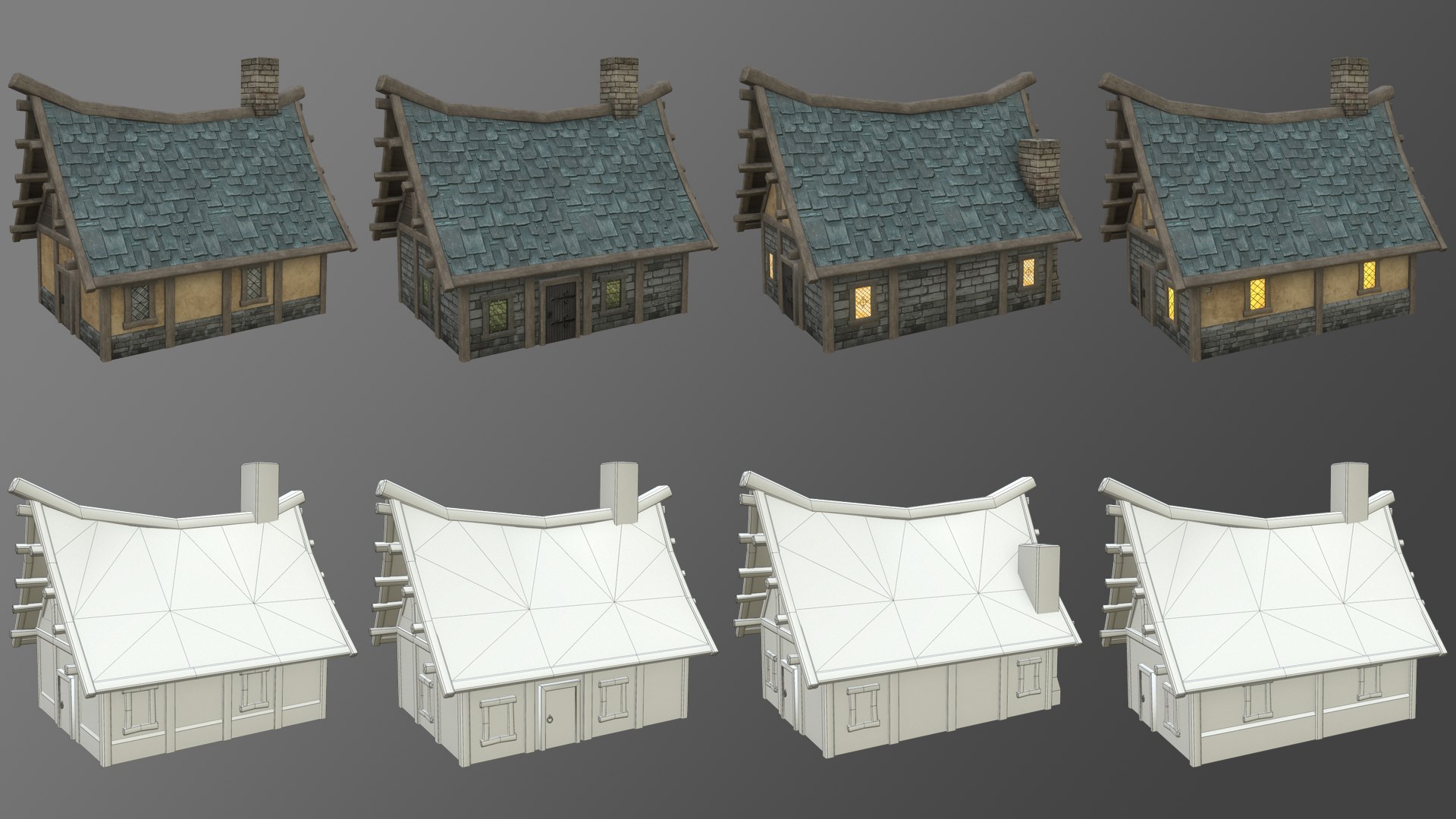 3d House Props Games Model