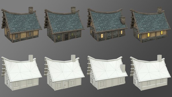 3d house props games model