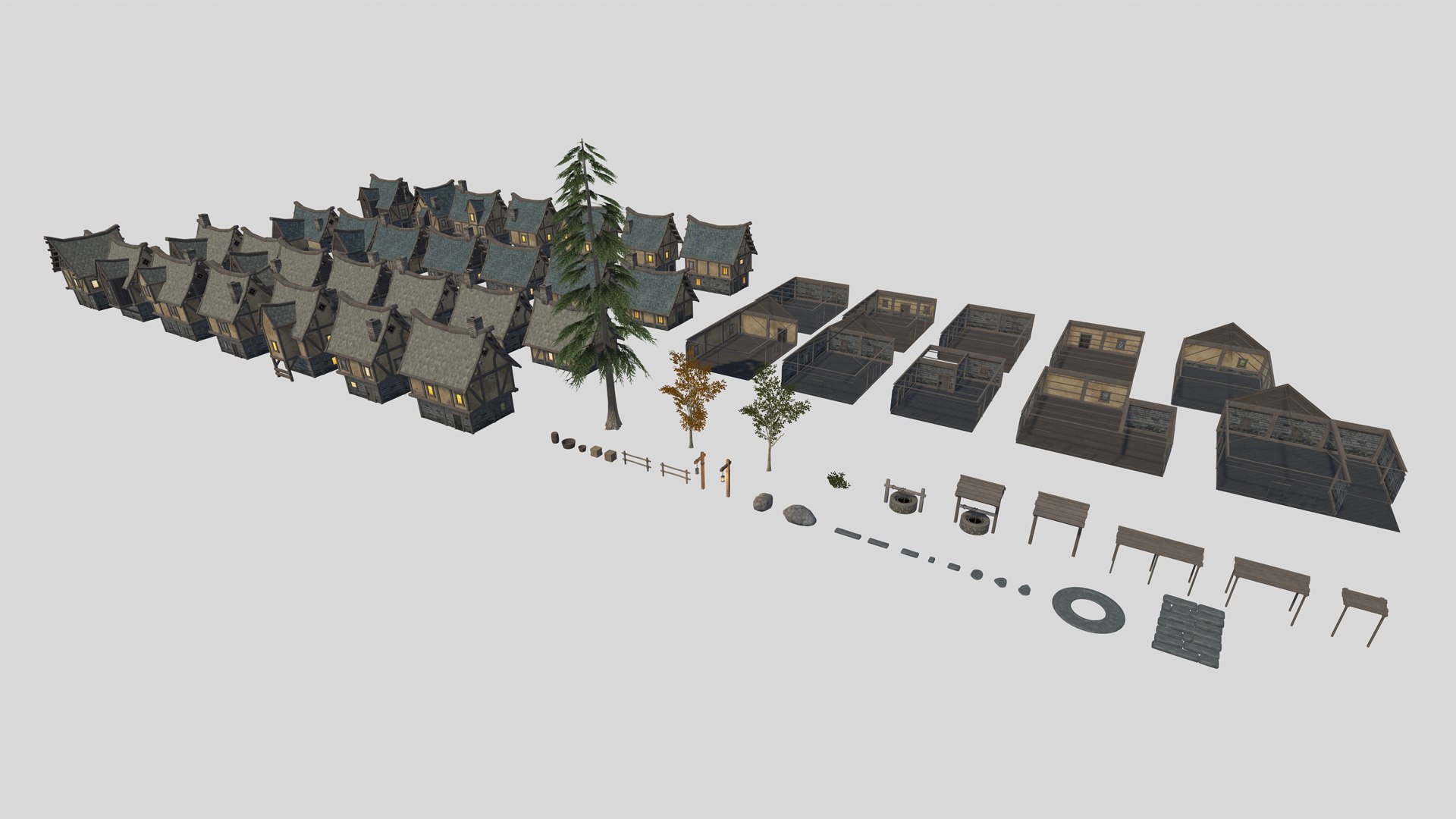 3d House Props Games Model