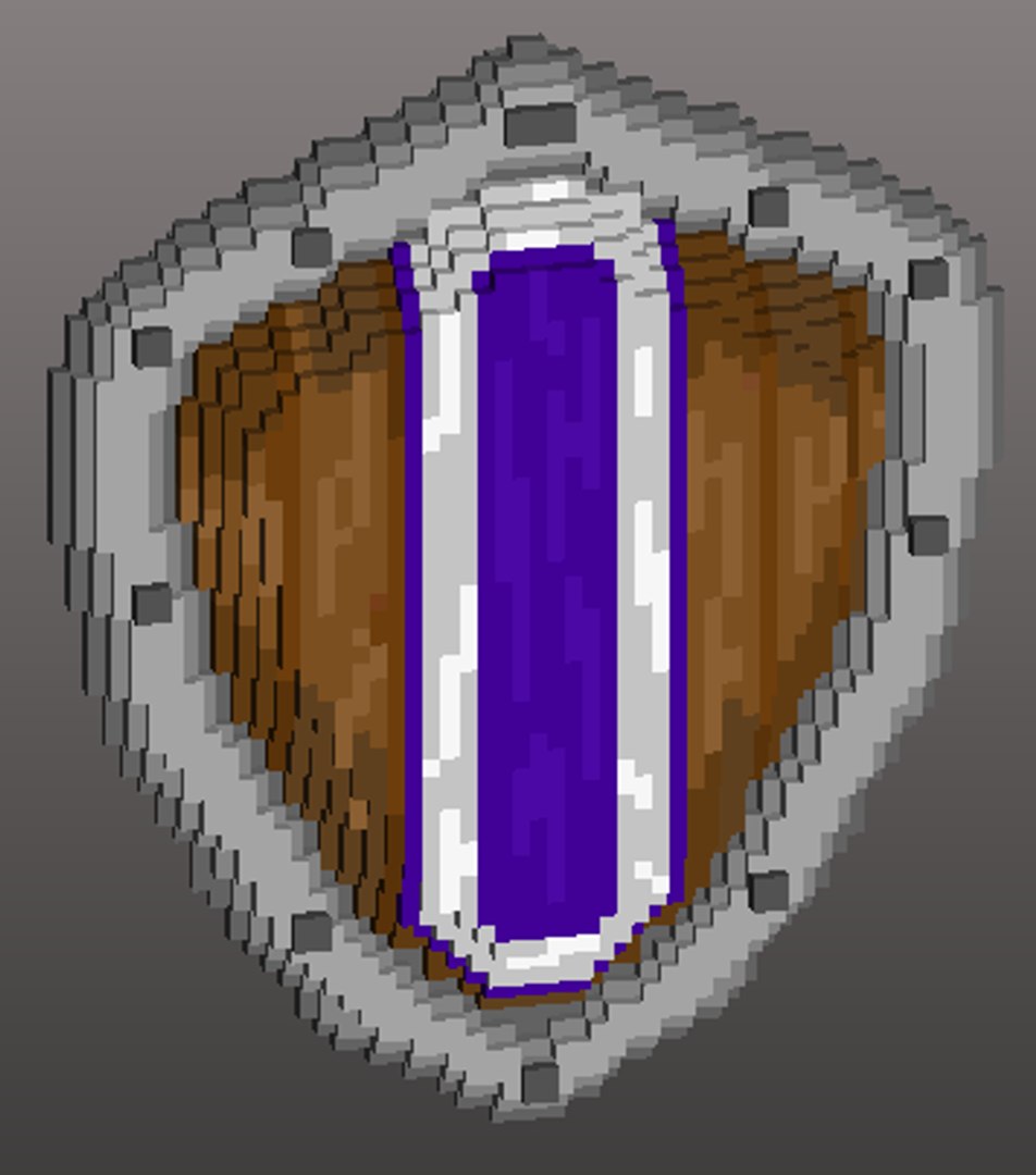 Voxel kite shield 3D | 1143710 | TurboSquid