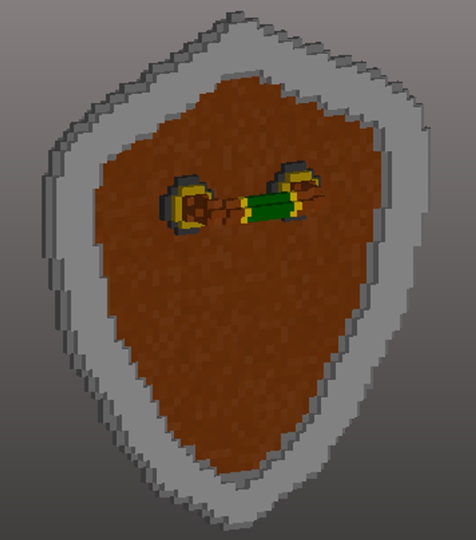 Voxel kite shield 3D | 1143710 | TurboSquid