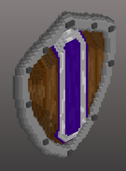 Voxel kite shield 3D | 1143710 | TurboSquid