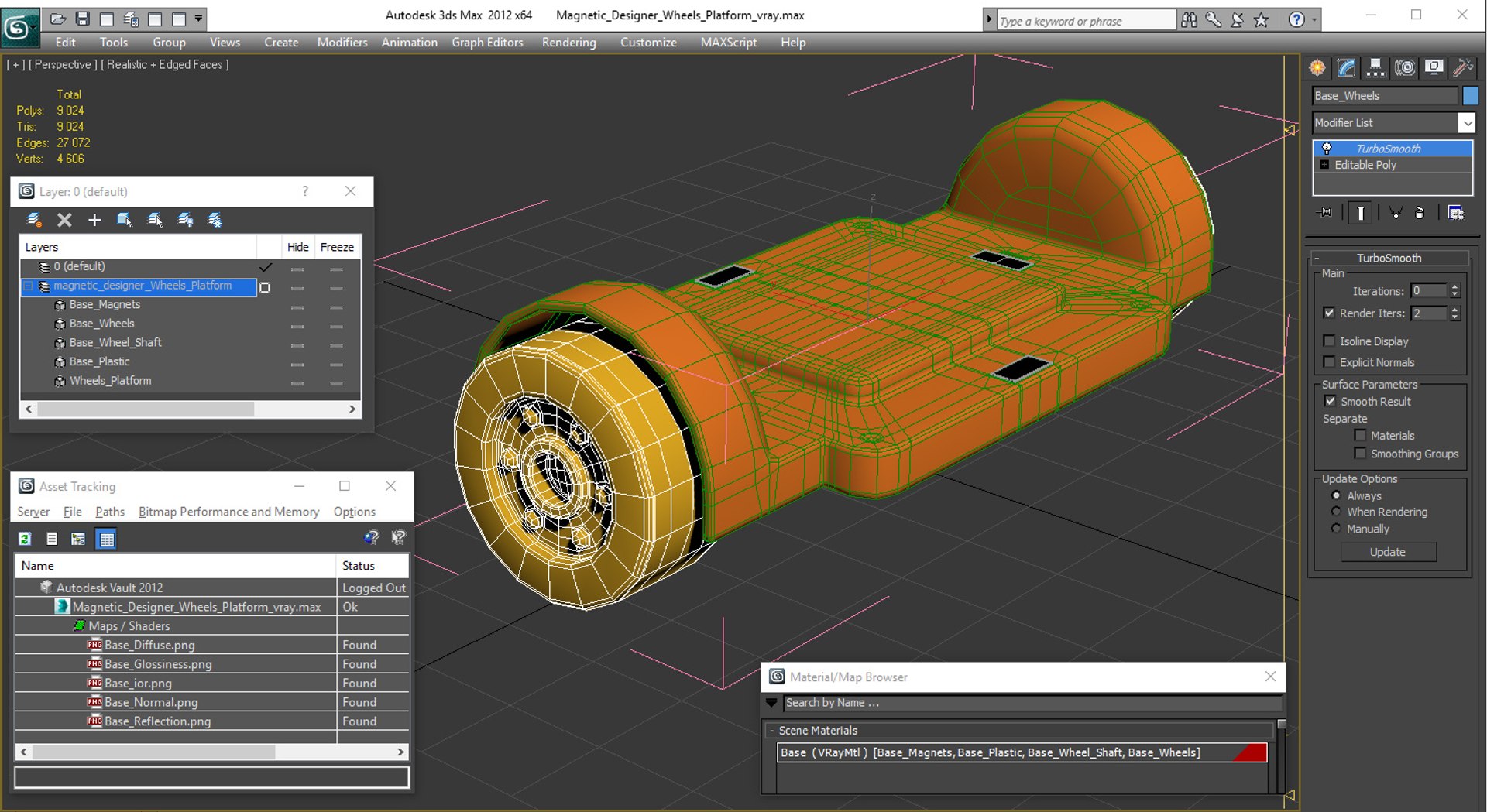 Magnetic Designer Wheels Platform 3D Model - TurboSquid 1337524