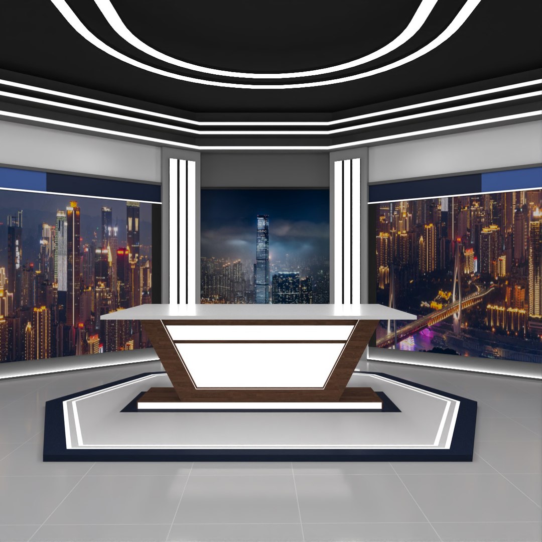 3D News set Interior - TurboSquid 2091701