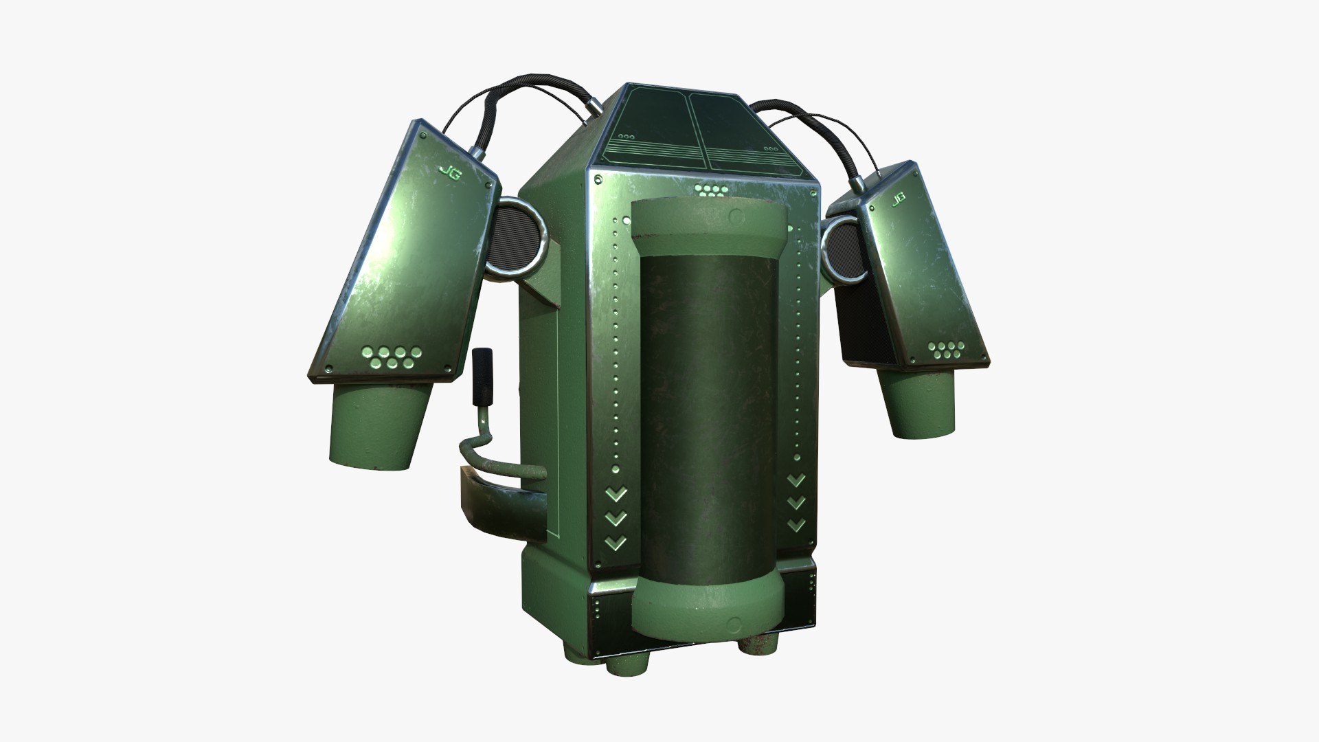 Jetpack G09 Green Metal - SciFi Character Design 3D Model - TurboSquid ...