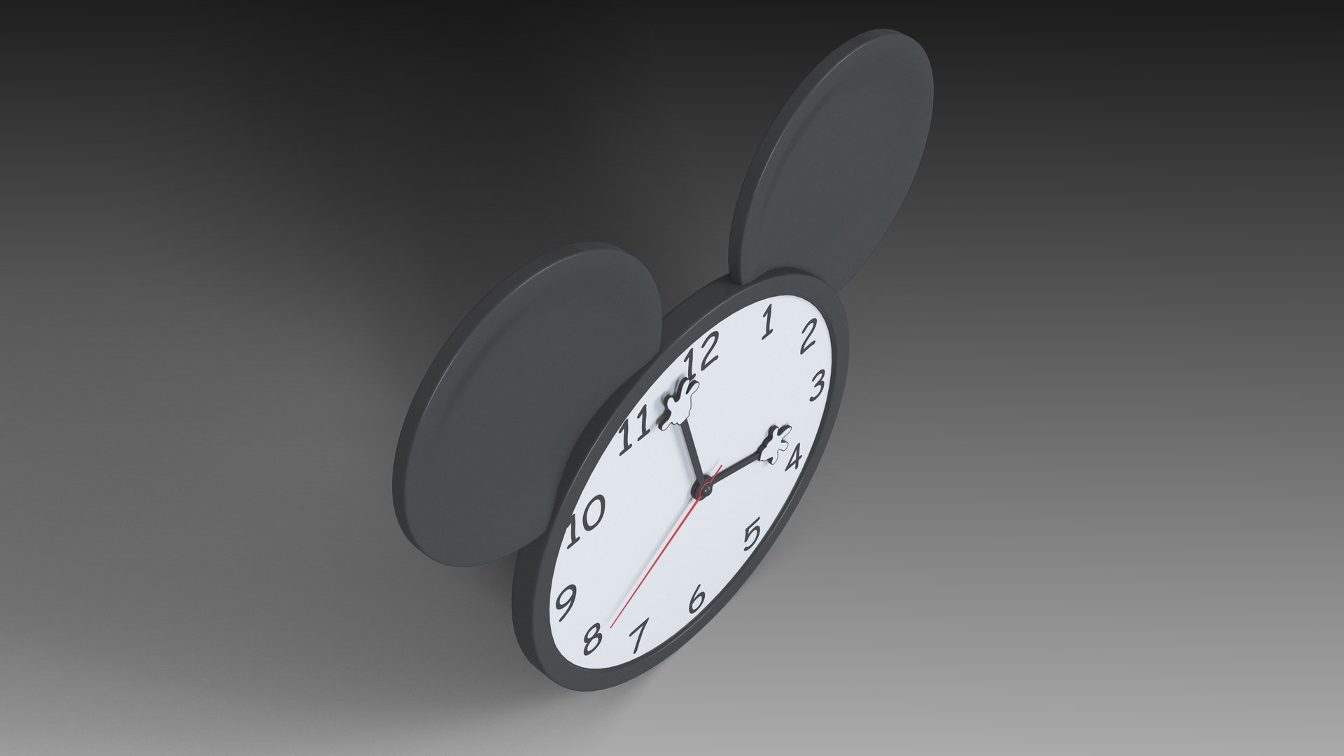 Mouse Clock 3D Model - TurboSquid 1878645