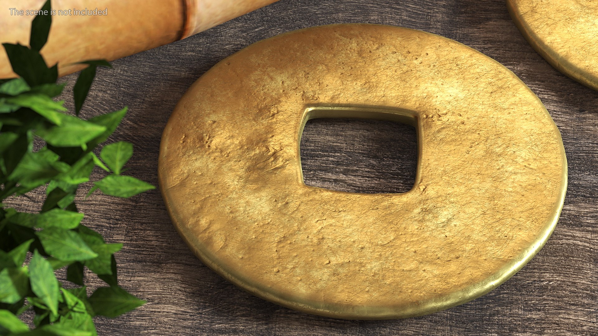 3D Chinese Gold Coin Tang Dynasty Kai Yuan Tong Bao - TurboSquid 1769438