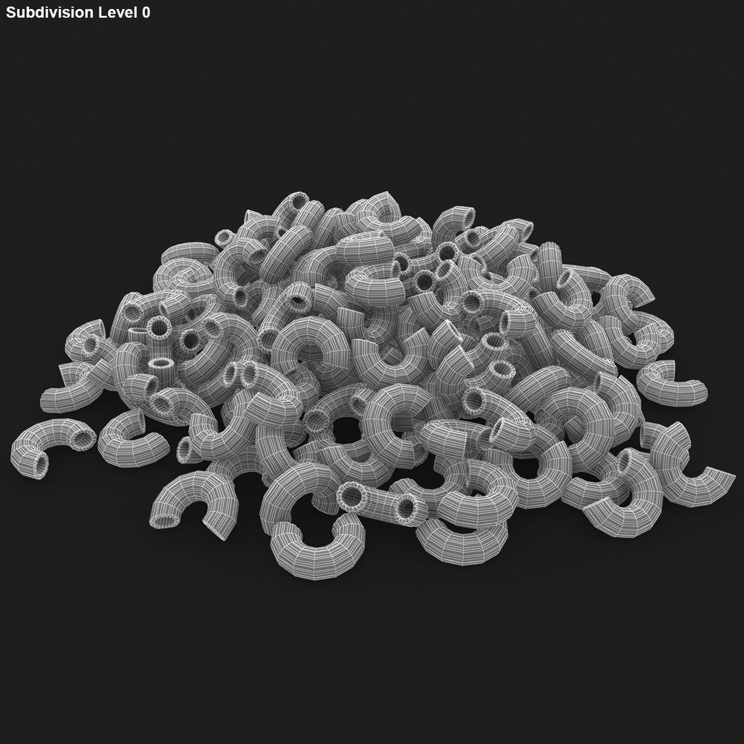3D Realistic Dry Elbow Macaroni - TurboSquid 1211934