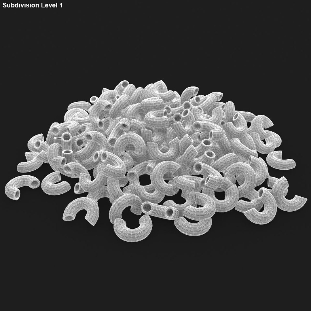 3D Realistic Dry Elbow Macaroni - TurboSquid 1211934