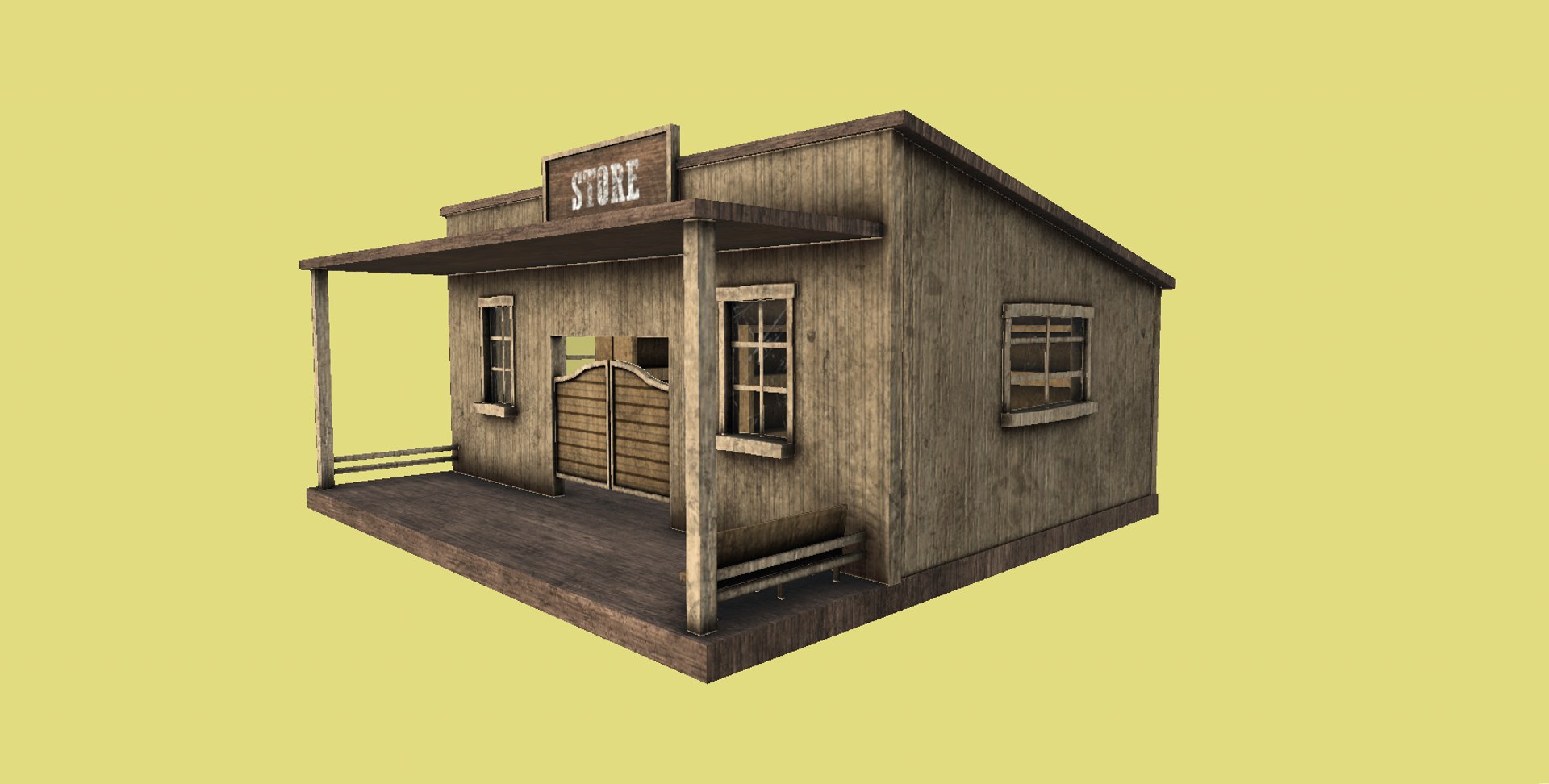 3D western store - wild west - TurboSquid 1709009
