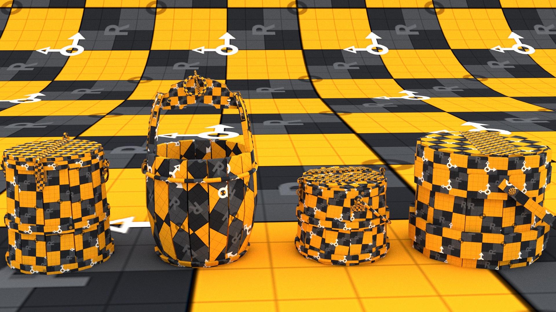 3D Laos Game Buckets Model - TurboSquid 2118463