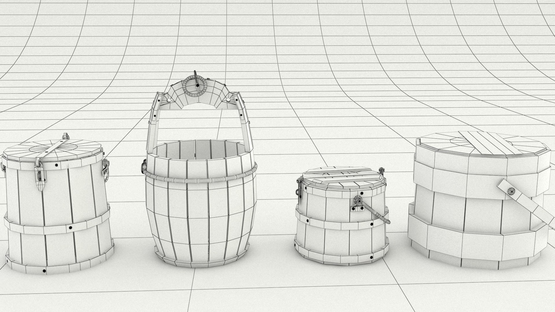 3D Laos Game Buckets Model - TurboSquid 2118463