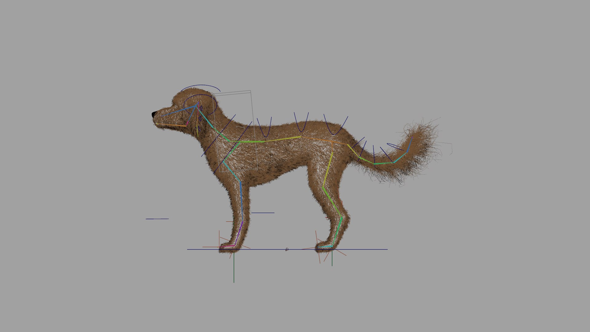 Animated Retrodoodle Dog Fur 3D - TurboSquid 2304427