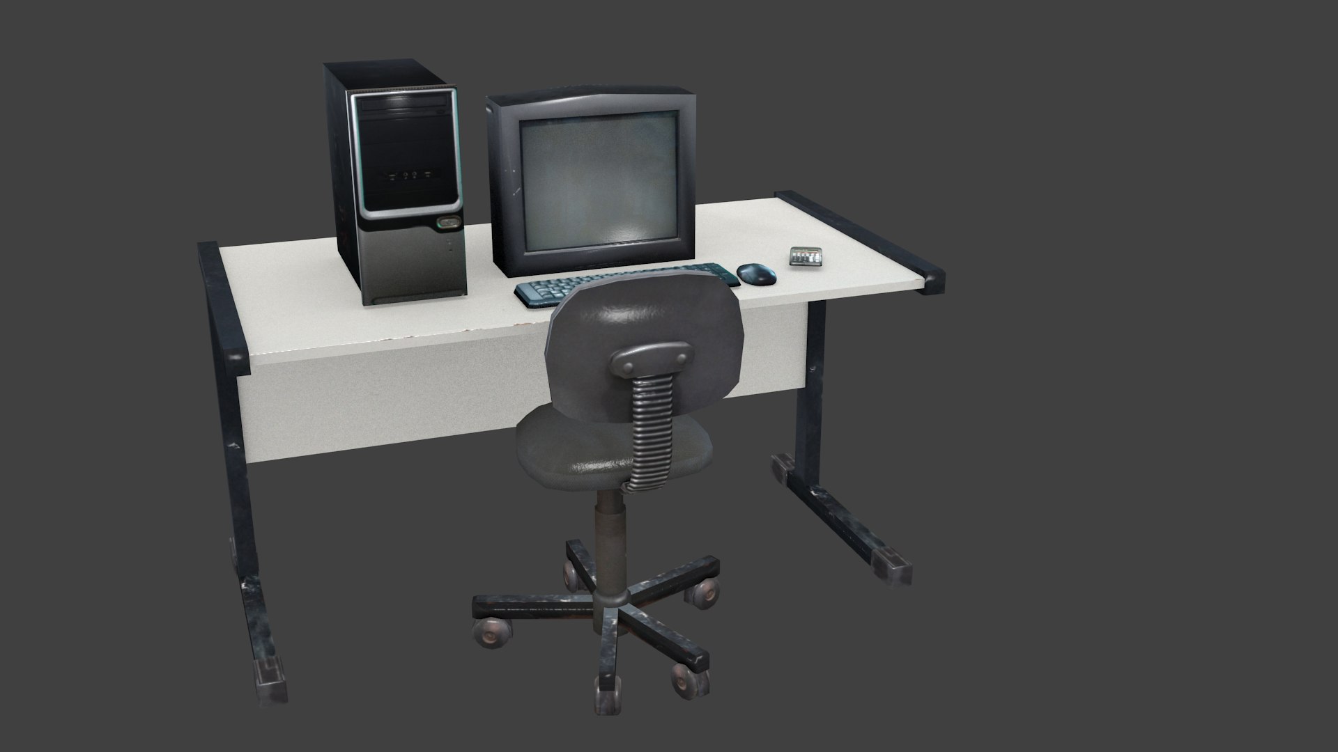 Computer Office Table 3D Model - TurboSquid 1794628