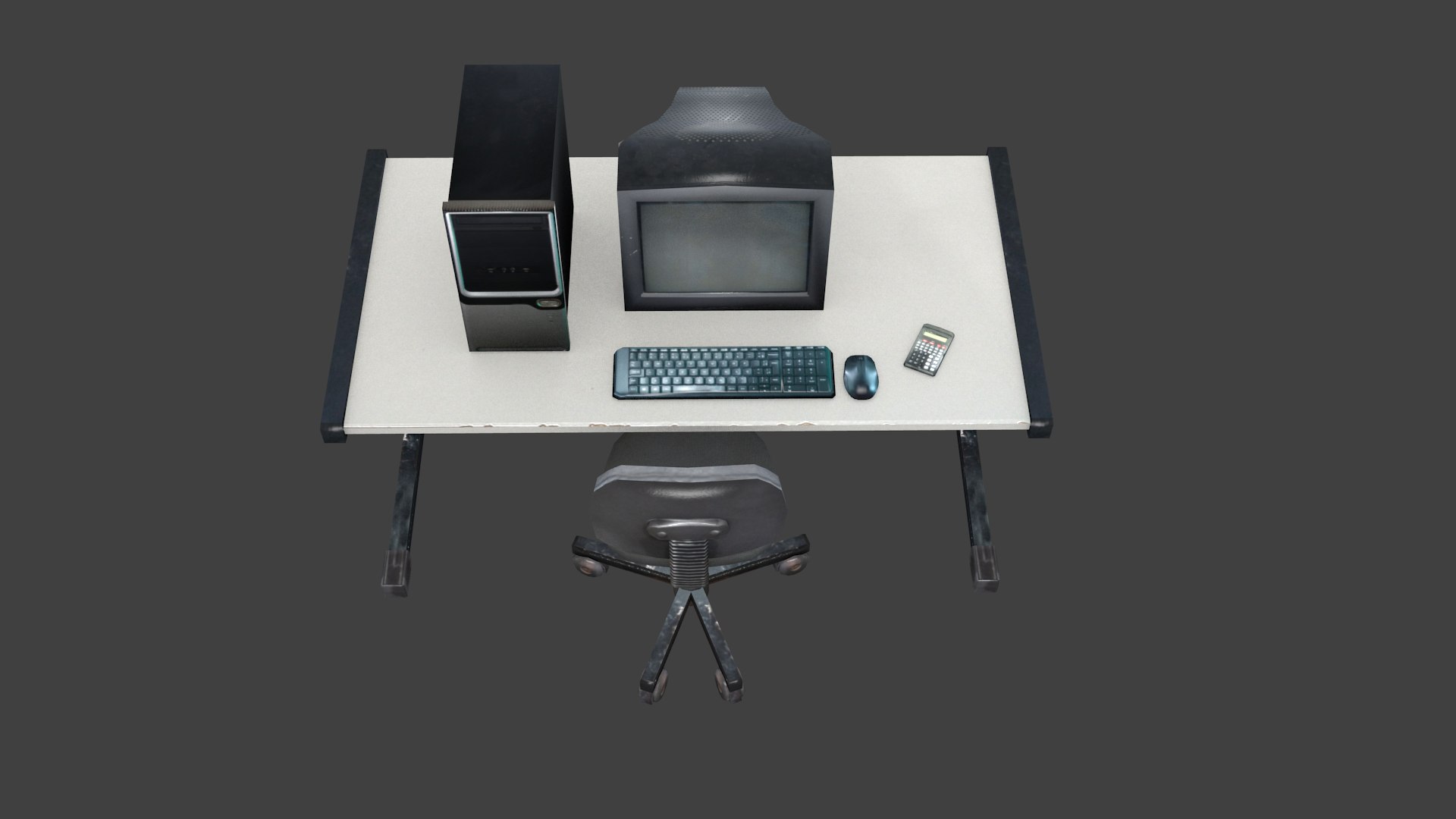 Computer Office Table 3D Model - TurboSquid 1794628