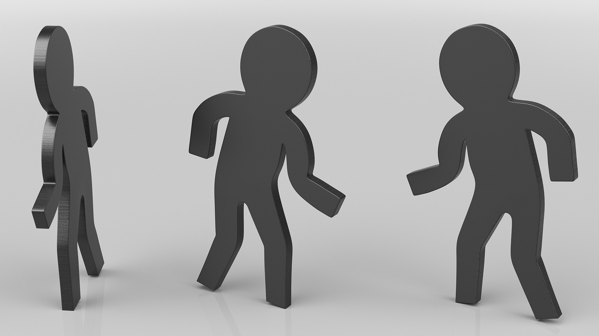 3D Plastic Stickman Rigged Black Model - TurboSquid 2113789