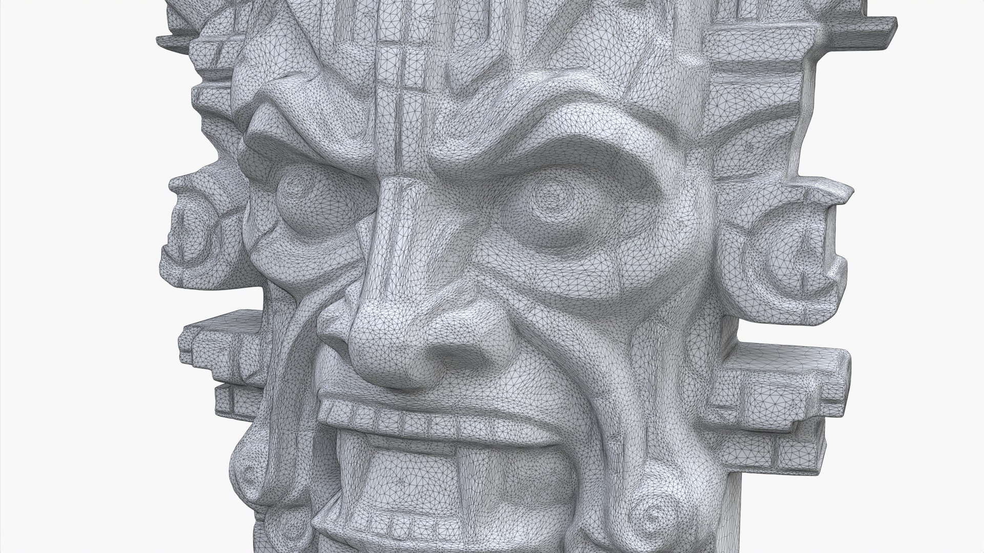 3D Aztec Stone Head 19 - TurboSquid 2200405