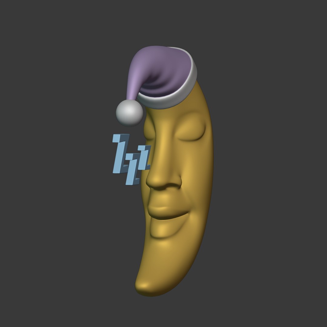 Cartoon Moon - Crescent Character 3D Model - TurboSquid 1734955