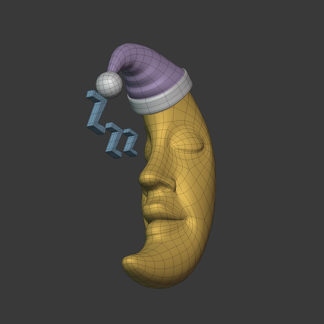 Cartoon Moon - Crescent Character 3D Model - TurboSquid 1734955