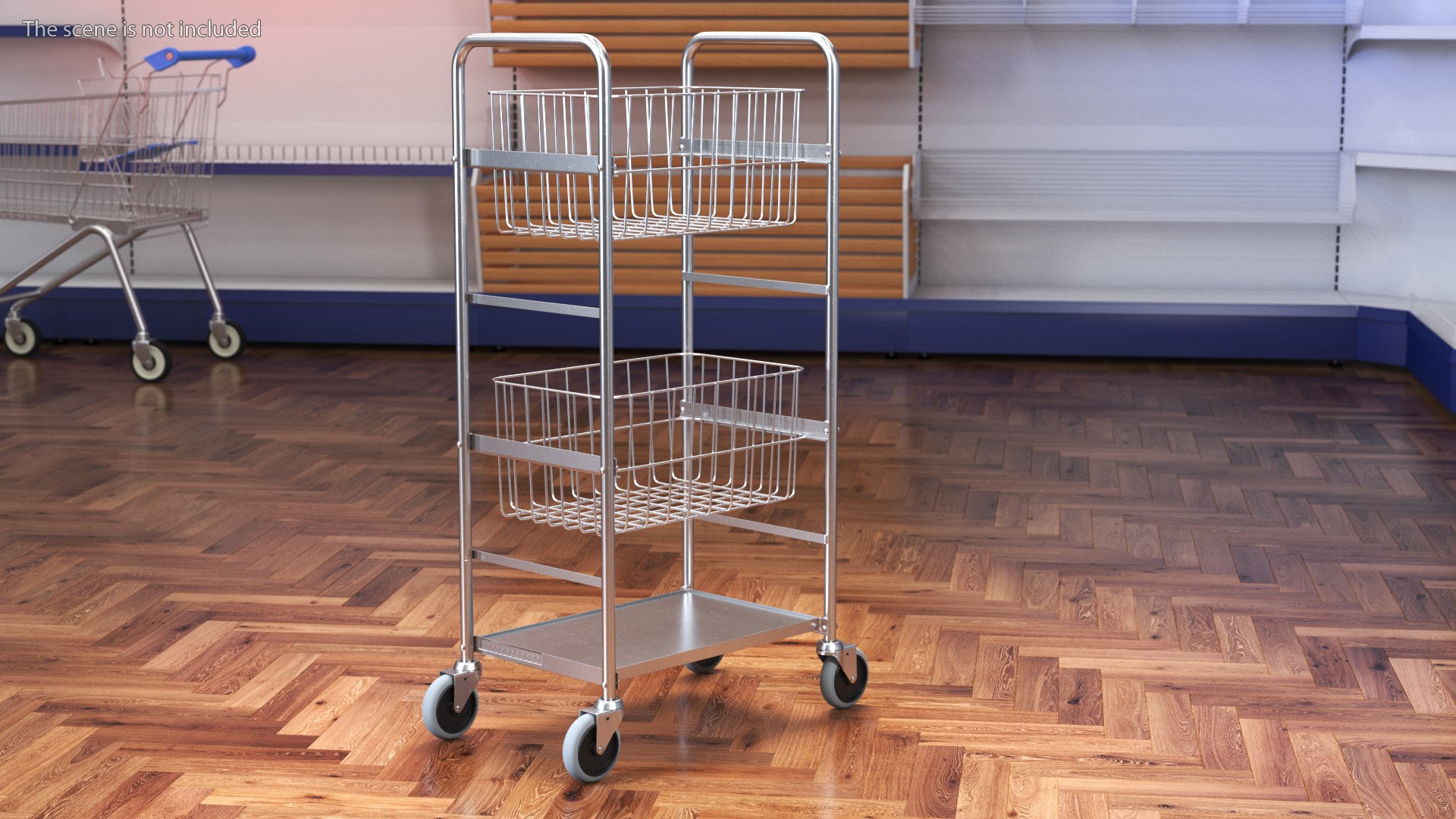 3D Steel Wire Basket Trolley - TurboSquid 1971276