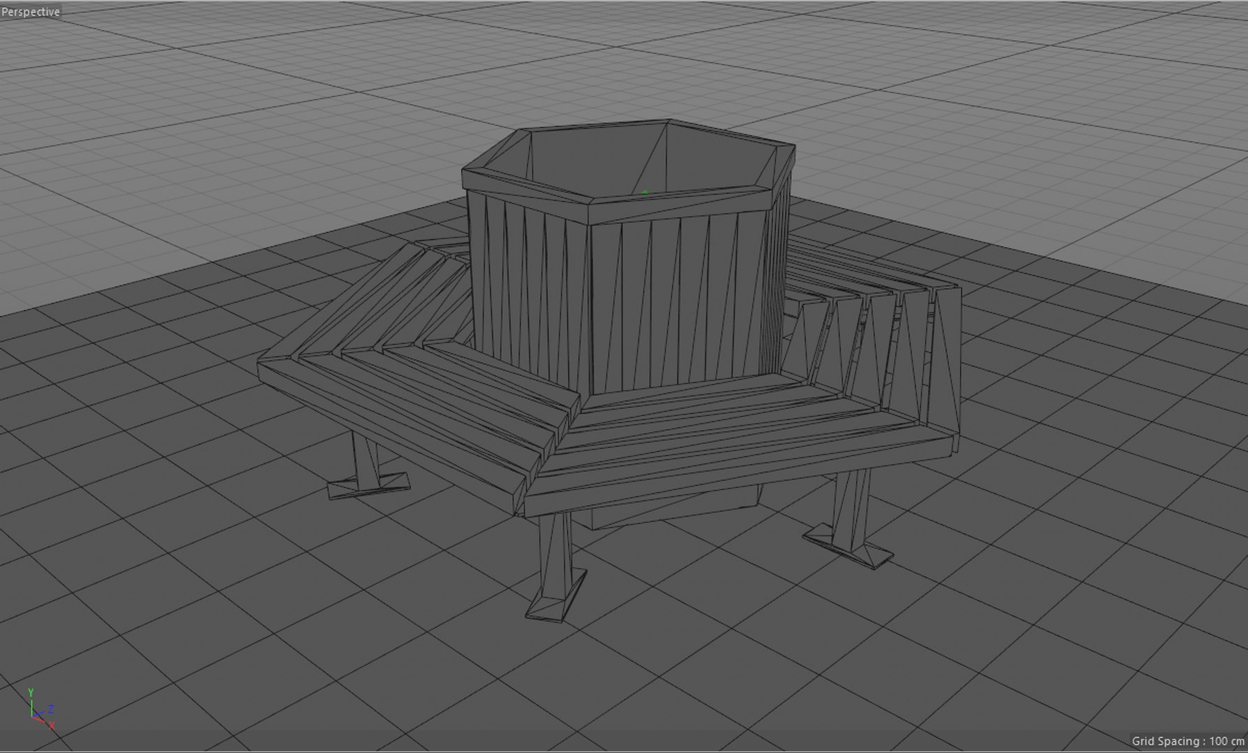 Hexagonal Garden Bench Model - TurboSquid 1475410