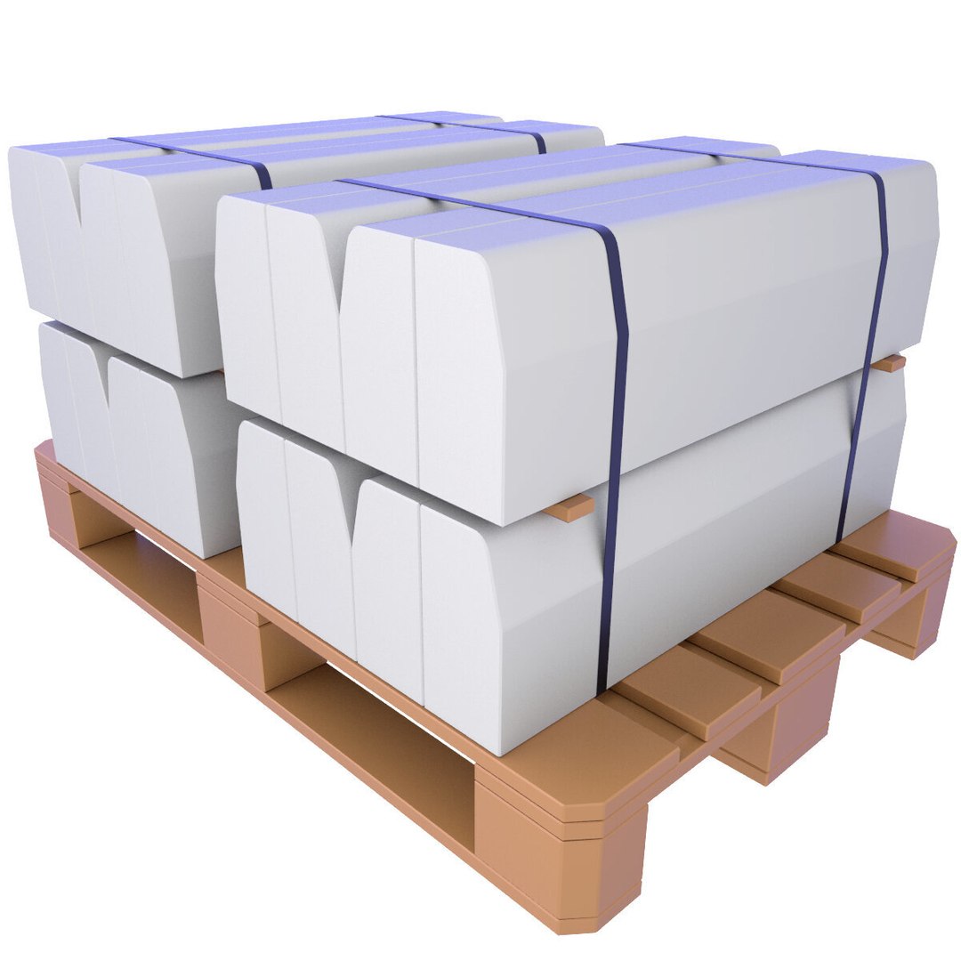 3D Pallet With Road Curbs 10 Model - TurboSquid 2003182