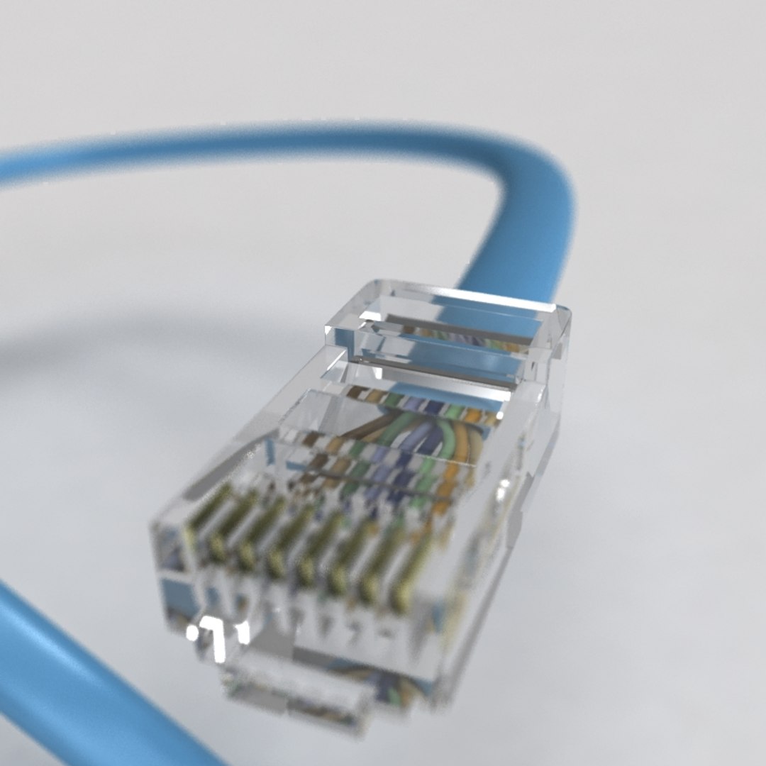 Plug Ethernet 3d Model
