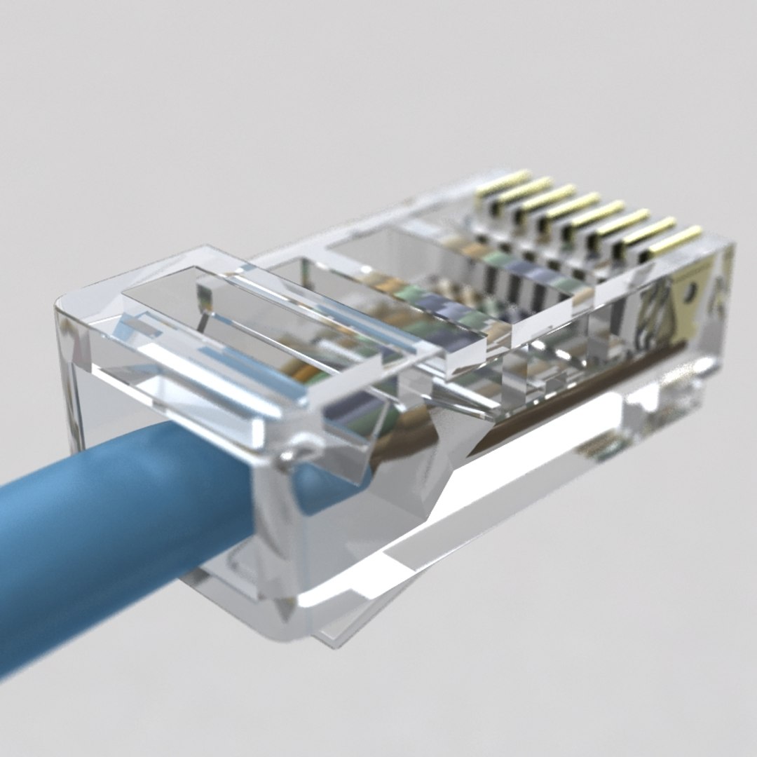 Plug Ethernet 3d Model
