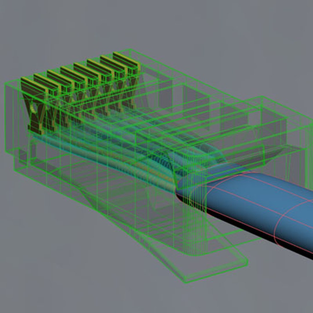 Plug Ethernet 3d Model