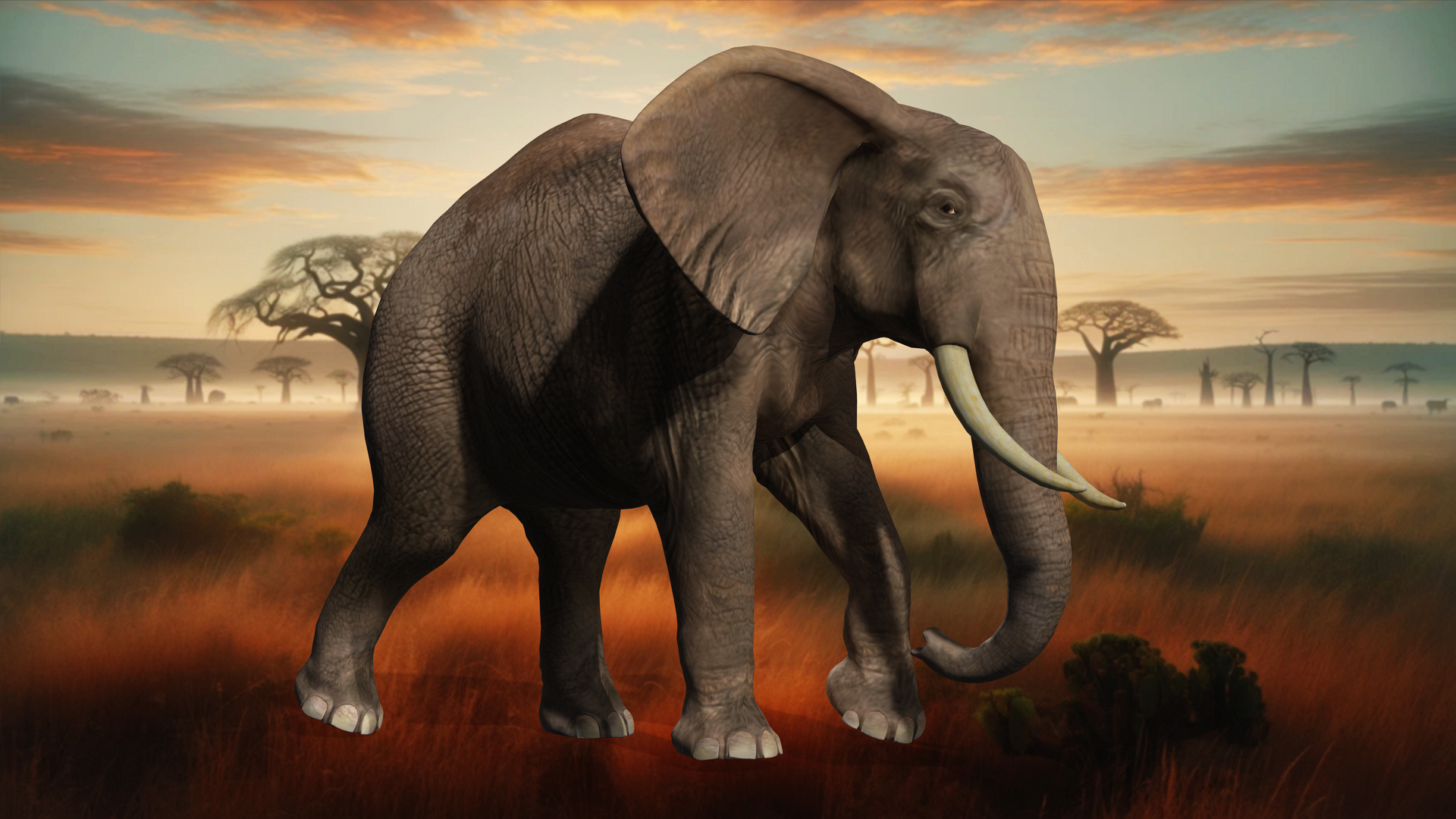 Free Elephant Free Elegance Safari Free Low-poly 3D Model 3D Model ...