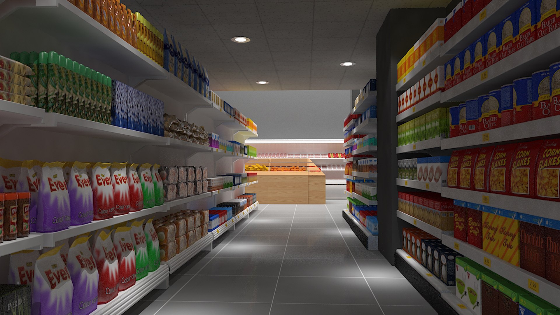 3D Supermarket 3d Model - TurboSquid 1935183