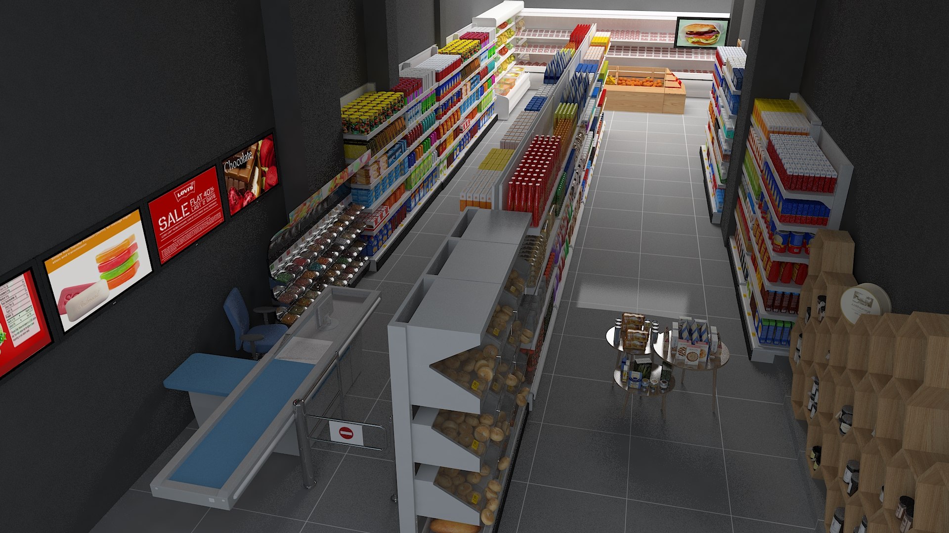 3D Supermarket 3d Model - TurboSquid 1935183