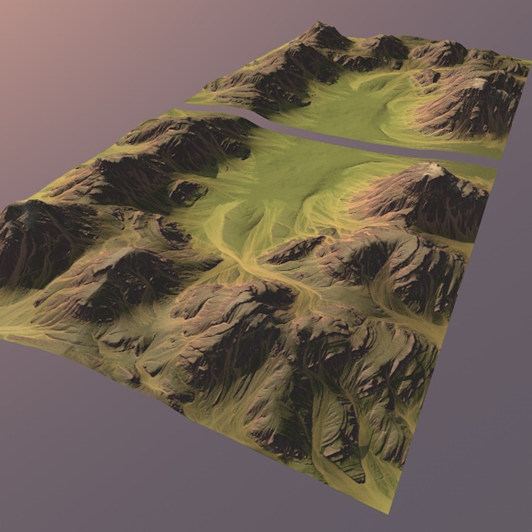 mountain maps terrain 3d model