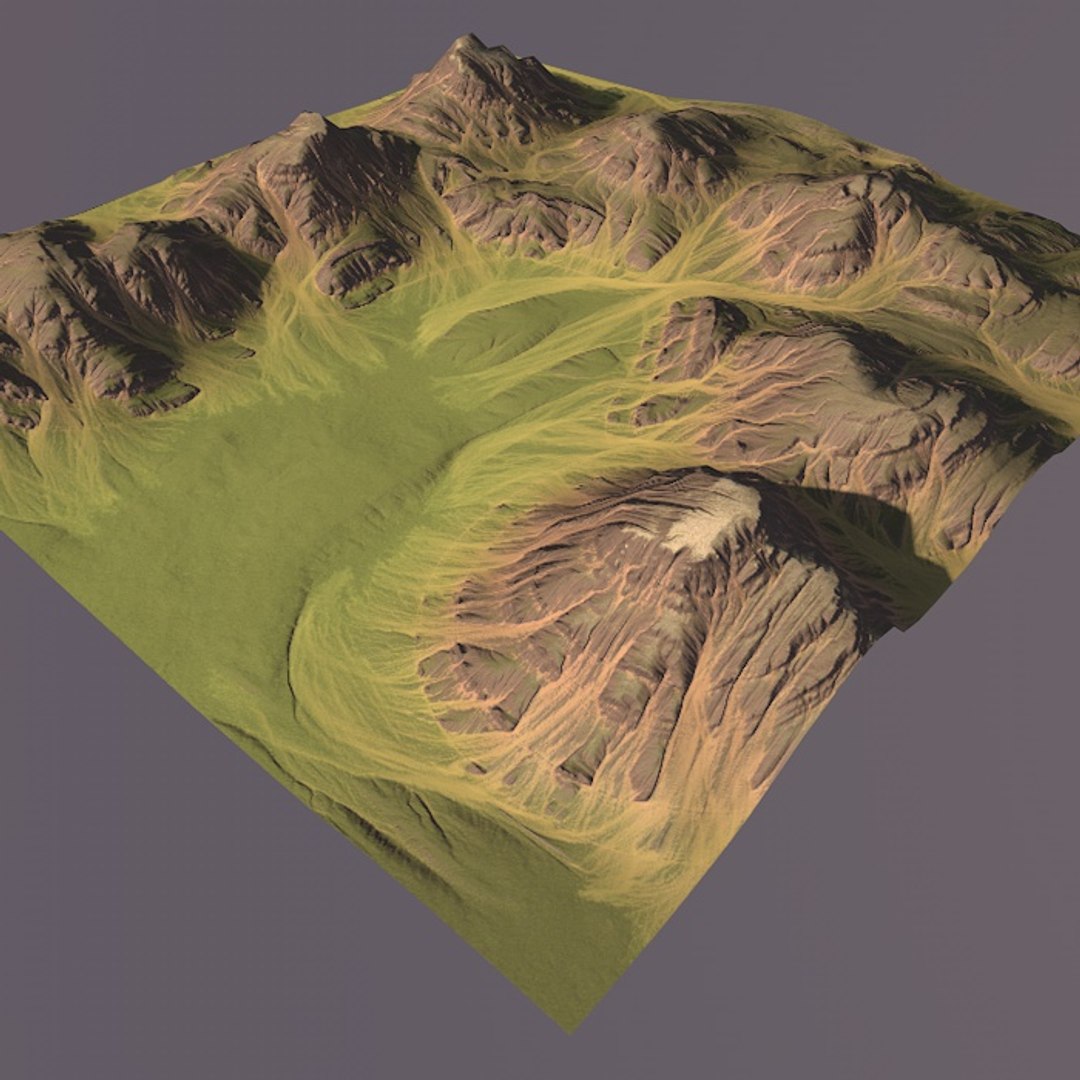 mountain maps terrain 3d model