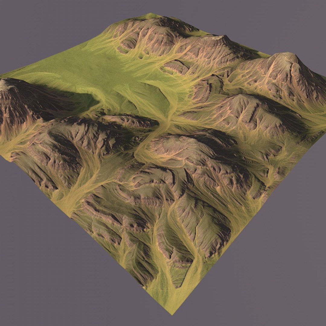 mountain maps terrain 3d model